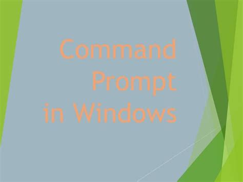 Command Prompt Presentation Pptx