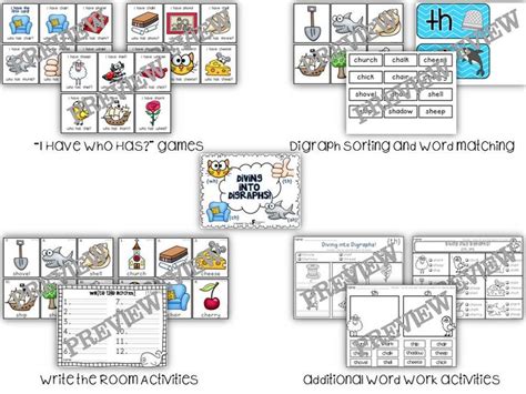 Digraph Activity Packet Language Art Activities Digraphs Activities