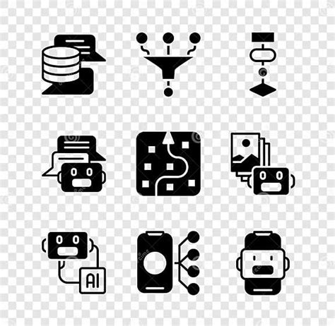 Set Server Data Funnel Or Filter Algorithm Artificial Intelligence Robot Neural Network