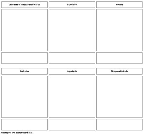 Plantilla De Objetivos Smart Storyboard By Es Examples