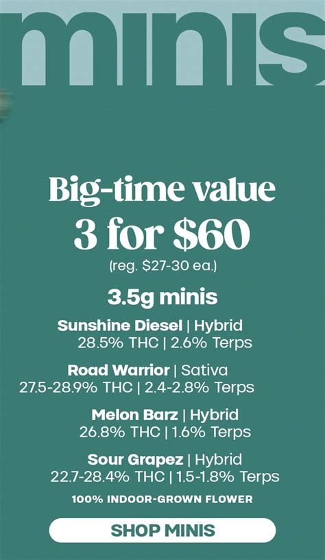 🌿 Big Time Value On Minis Dispensary Dork