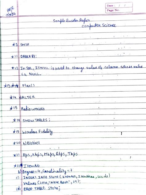 Cs Class 12 Questions Pdf