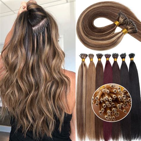 1g S Thick Nano Ring Micro Loop 100 Human Hair Extensions Bead