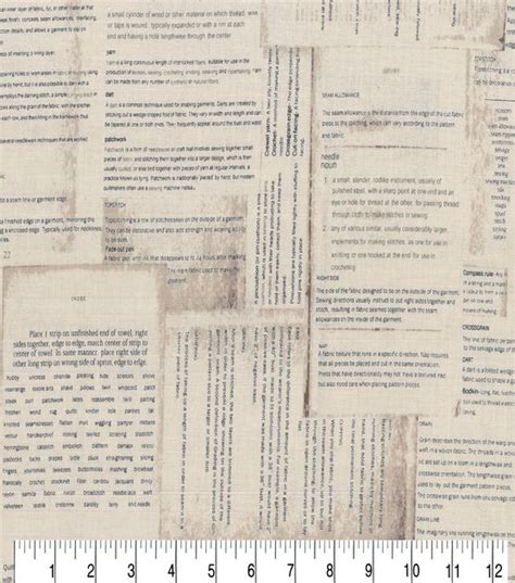Novelty Cotton Fabric Sewing Words Dictionary Joann