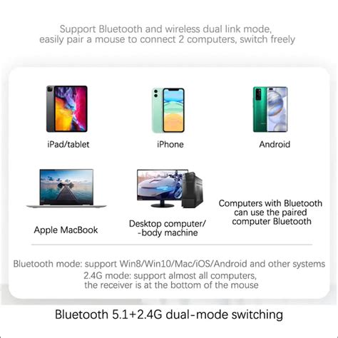 Wireless Bluetooth Mouse Blue Ball Technology