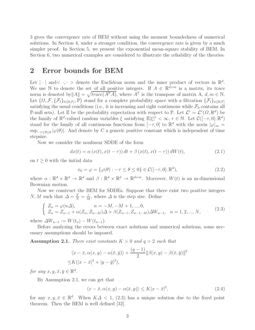 Mean Square Convergence And Stability Of The Backward Euler Method For