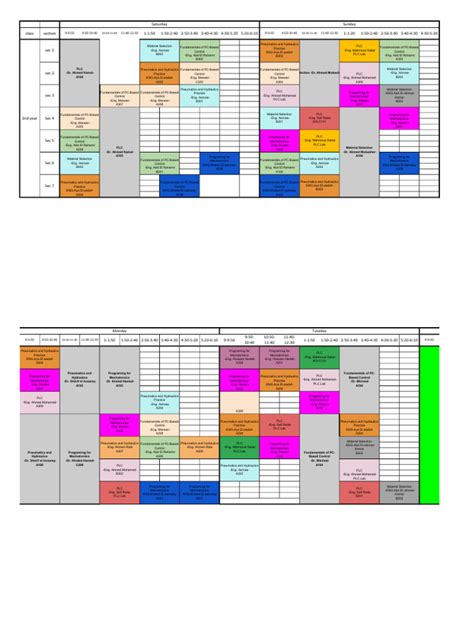 Micha Time Table Last Edition Pdf Engineering
