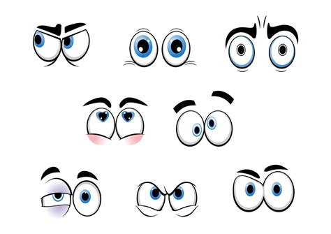 Ojos Graciosos De Dibujos Animados Vector En Vecteezy The Best Porn