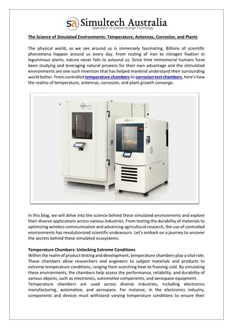 ppt the science of simulated environments temperature antennas