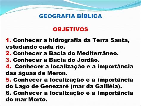 CURSO LIVRE EM TEOLOGIA AULA GEOGRAFIA BÍBLICA