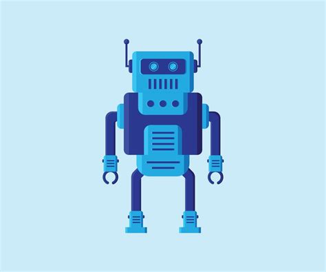 Blue Robot Cartoon Design 9652845 Vector Art At Vecteezy