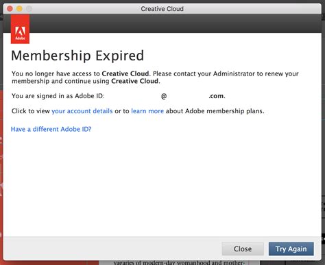 Solved Adobe Creative Cloud Membership Expired Adobe Community