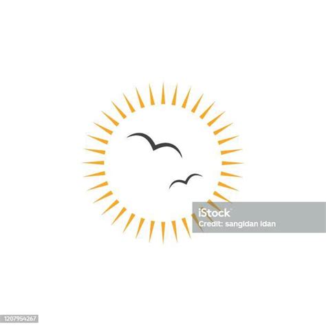 太陽光動徽標向量圖示向量圖形及更多地平線圖片 地平線 夏天 大自然 Istock