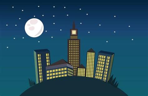 City Night Vector Art Icons And Graphics For Free Download