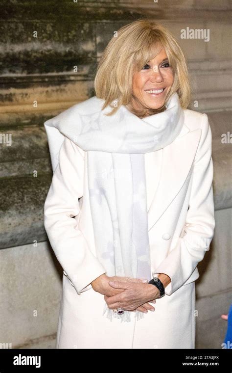 Paris France 28th Nov 2023 Brigitte Macron During The Opening Of