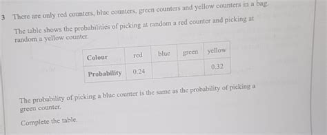 solved 3 there are only red counters blue counters green counters