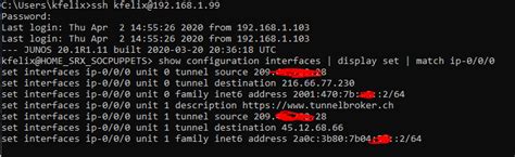 Ken Felix Security Blog IPV Tunnel And Juniper SRX