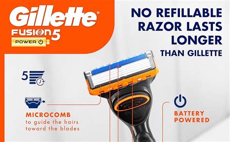 Gillette Fusion5 Power 5 Blade Razor Blade Refills For Men With Precision Trimmer