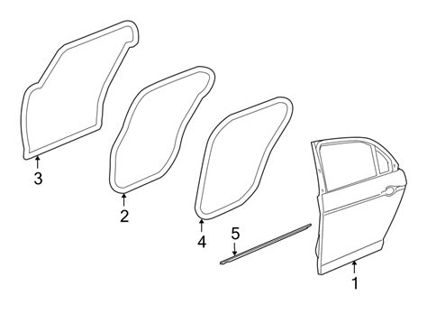 2024 Jaguar F Type Base Convertible Door Seal Rear Upper Wshort