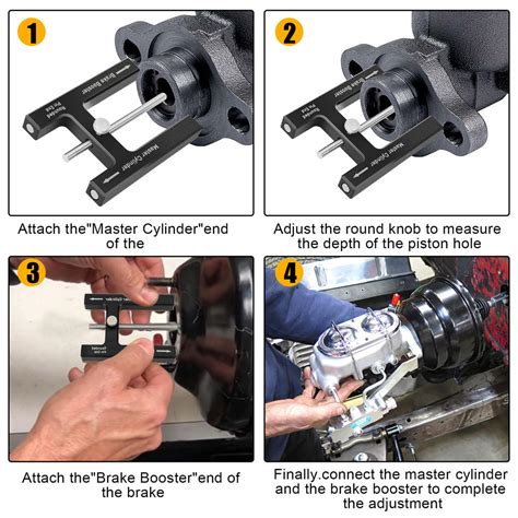 Eeekit Power Brake Booster Master Cylinder Push Rod Length Gauge Pin