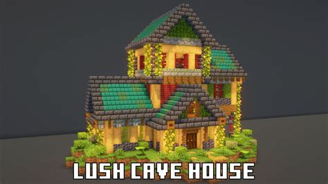 How To Build Lush Cave House Minecraft Tutorial Youtube