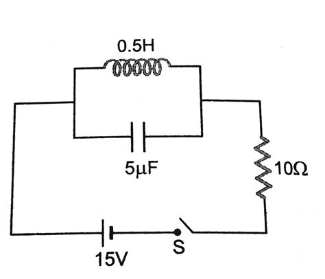 In The Circuit Shown In Figure Current Through The Battery At T 0 And