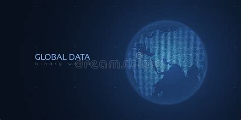 Binary Planet Earth Big Data Global Analytics Worldwide Data
