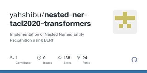 Github Yahshibunested Ner Tacl2020 Transformers Implementation Of