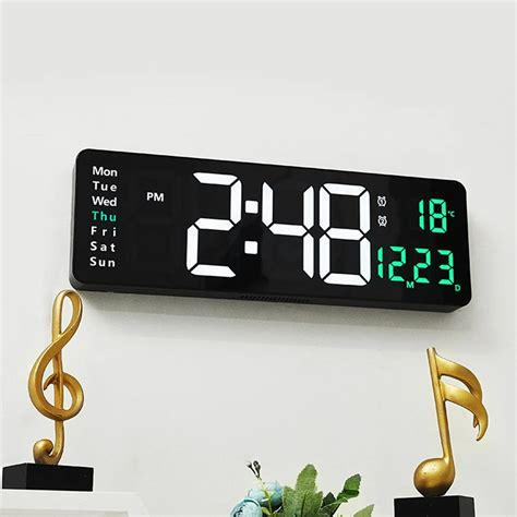16 Inches Large Led Digital Wall Clock Wall Mounted Remote Control