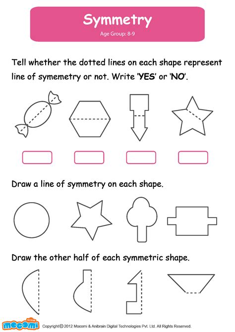 Grade 7 Symmetry Worksheet