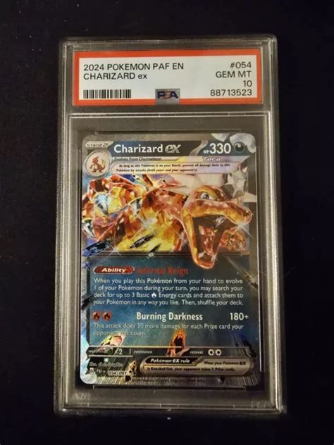 2024 Pokemon Paldean Fates Charizard Ex Psa 10 Gem Mint 054091 4889
