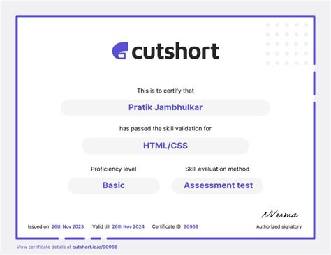 Earned Htmlcss Developer Certification Pratik Jambhulkar Posted On