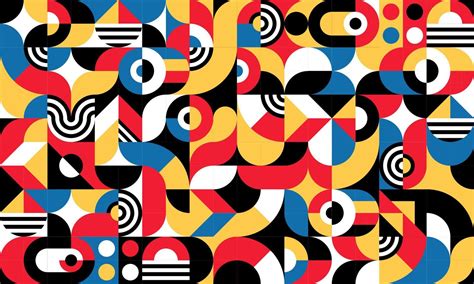 Bauhaus Pattern Abstract Geometric Background 21948695 Vector Art At