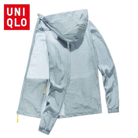 พร้อมส่ง Uniqlo เสื้อแจ็กเก็ตกันฝน มีฮู้ด ป้องกันรังสียูวี ระบายอากาศ แห้งเร็ว กันน้ํา สําหรับ
