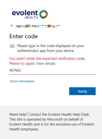 urgent microsoft authenticator app code not working microsoft
