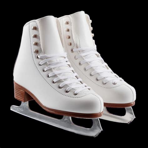 Classic White Ice Skates Perfect For Winter Sports And Skating On