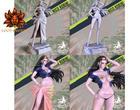 Nico Robin Figurine One Piece Fan Art à Peindre Oxo3dprinting Sfw Et
