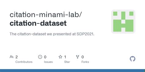 Github Citation Minami Labcitation Dataset The Citation Dataset We