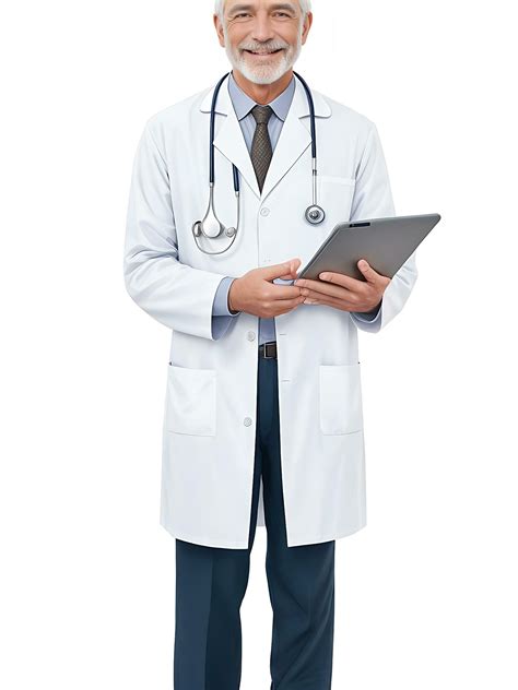 Full Length Portrait Of Doctor General Practitioner Physician