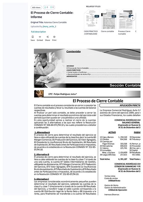 Pdf El Proceso De Cierre Contable Informe Compress El Proceso De