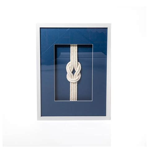 Navy Nautical Knot Framed Art Double Square Nautical Knots Knots