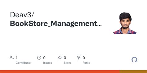 GitHub Deav3 BookStore Management System