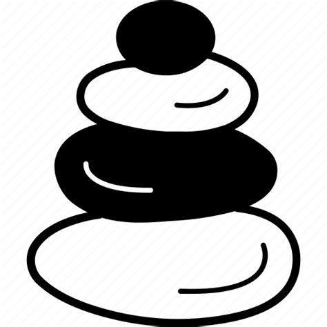 Beauty Treatment Relaxing Therapy Spa Massage Stone Pebbles Icon