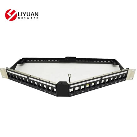 Liyuan 24 Ports Angle Patch Panel Ly Bpp16 1s24p Stp Lan Network