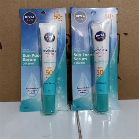 Jual Nivea Sun Face Serum Oil Control Protect White SPF50 30ml
