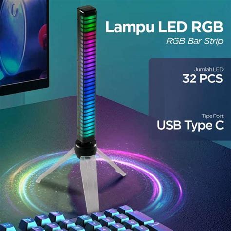 Jual K Outdoor Lampu Led Rgb Bar Strip Sound Rhythm Light Usb App Led L Z Lampu Taman