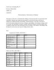 Experiment 9 Formal Lab Report Pdf Leslie Larios And Quang Huy Vi Professor Nahida Saker CHEM