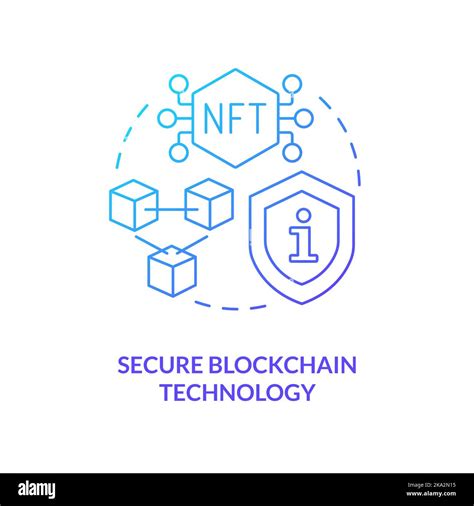 Secure Blockchain Technology Blue Gradient Concept Icon Stock Vector Image And Art Alamy