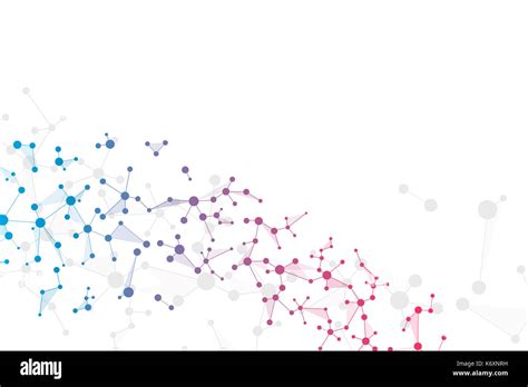 Molecule Structure Dna And Neurons Connected Lines With Dots Genetic
