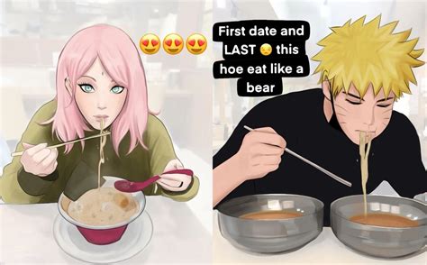 Haruno Sakura Uzumaki Naruto Naruto Series Blonde Hair Chopsticks Closed Eyes Closed